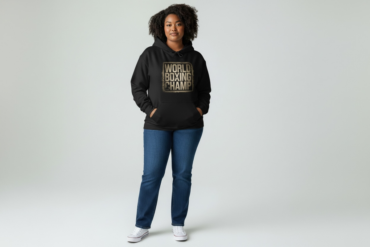 World Champ Boxing Hoodie – 50/50 Cotton-Poly | Medium Fleece Warmth